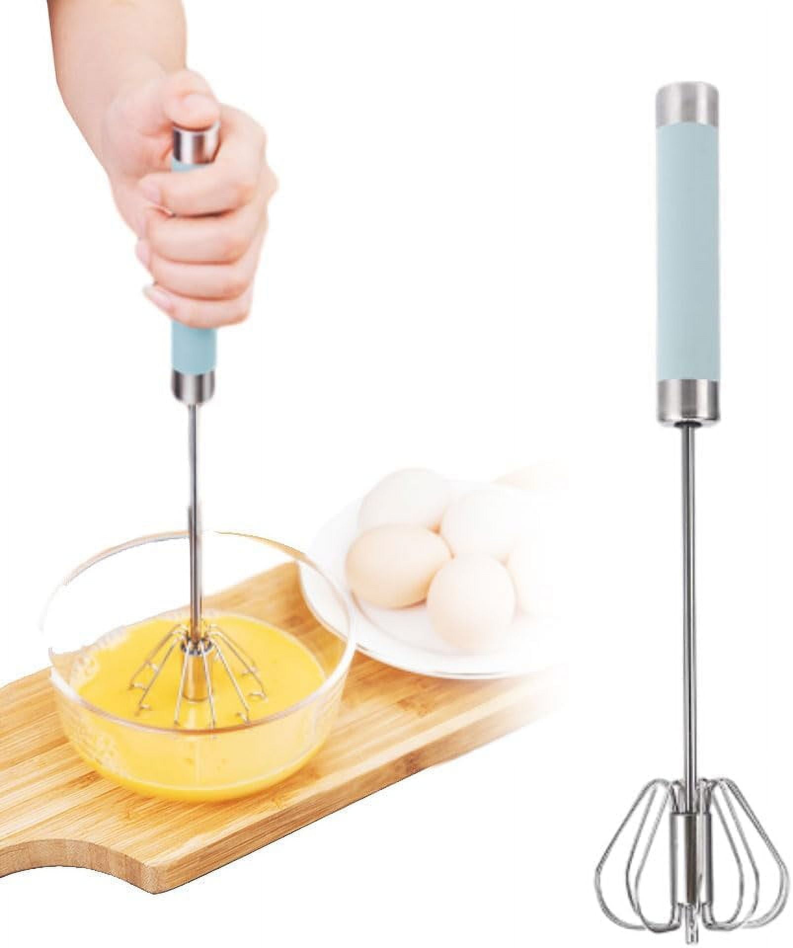 Stainless Steel Egg Whisk, 2025 New Semi-Automatic Whisk Hand Push ...