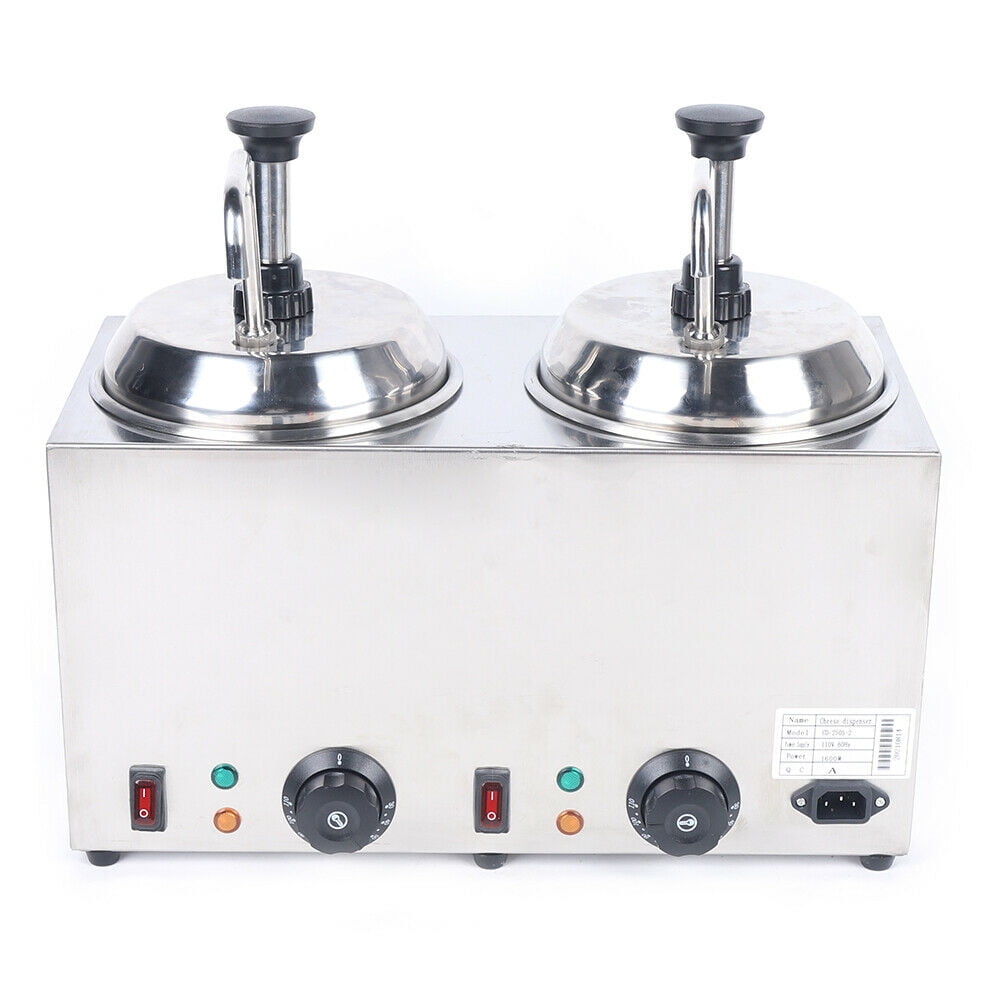 Stainless Steel Electric Cheese Dispenser, 1600W Double-Head Sauce ...