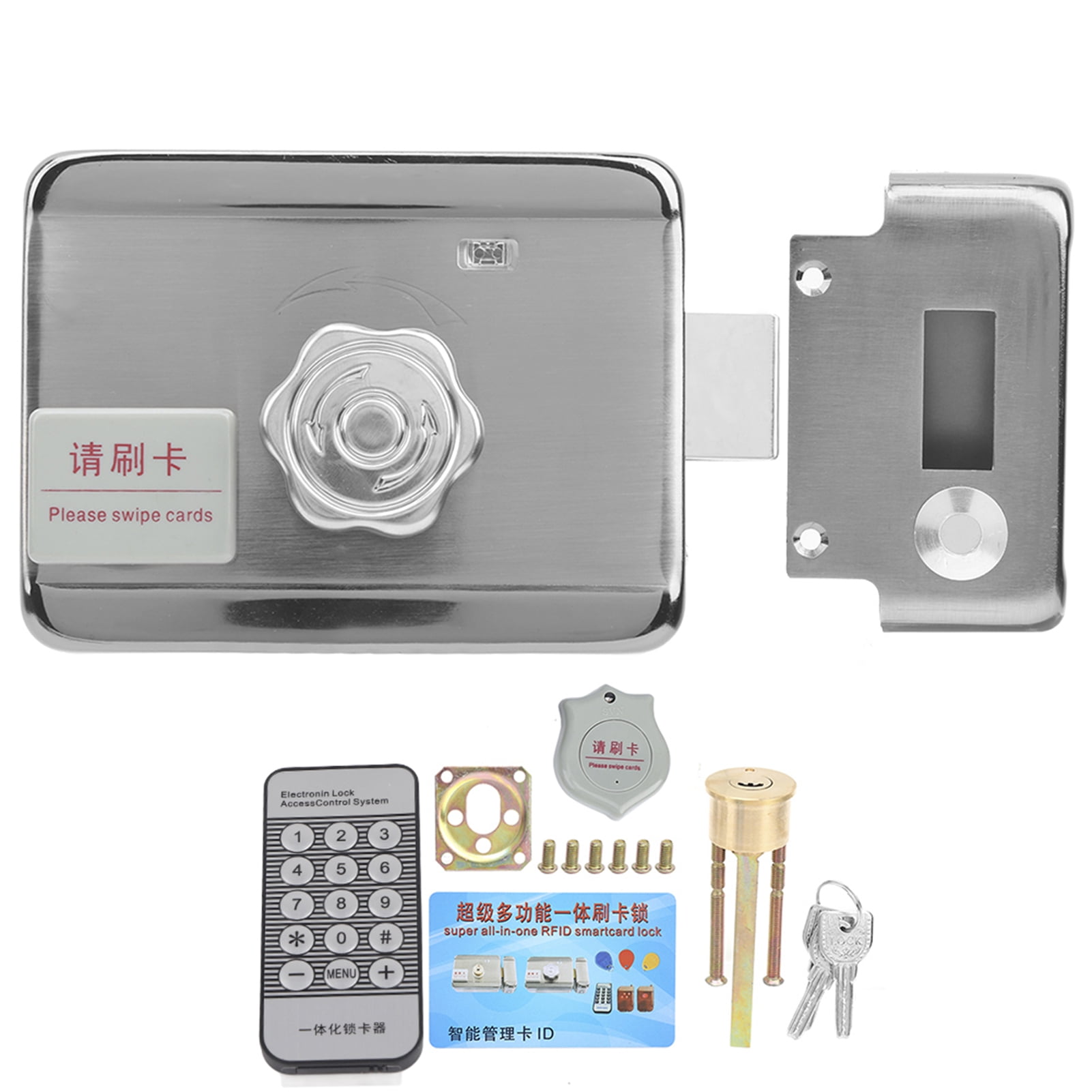 Stainless Steel Electric Door Lock, ID Card Access Control System with ...
