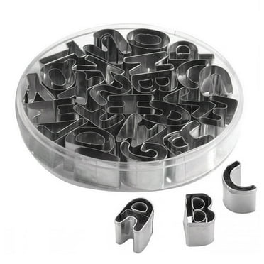 FMM Upper Case Script Alphabet & Number Tappit Cutters Set - Walmart.com