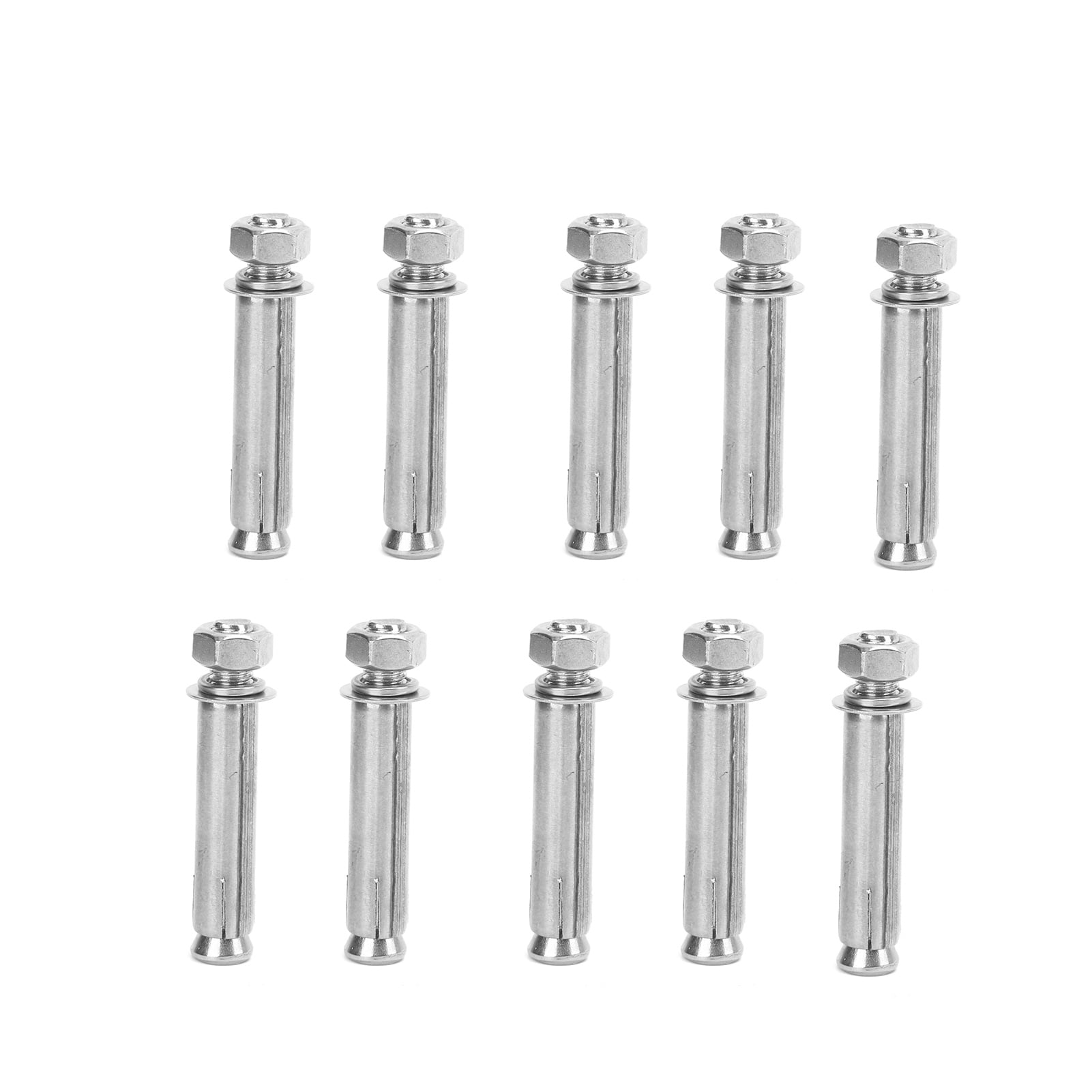 Stainless Steel Expansion Bolt Hooks, 10-Piece Set, Wall Fastener ...