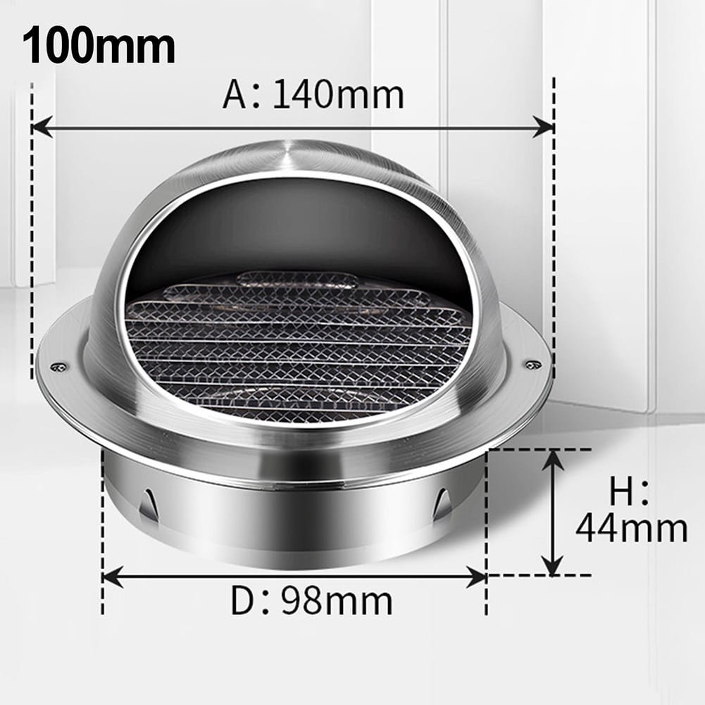 Stainless Steel Exterior Wall Air Outlet Grille Round Heating Cooling ...