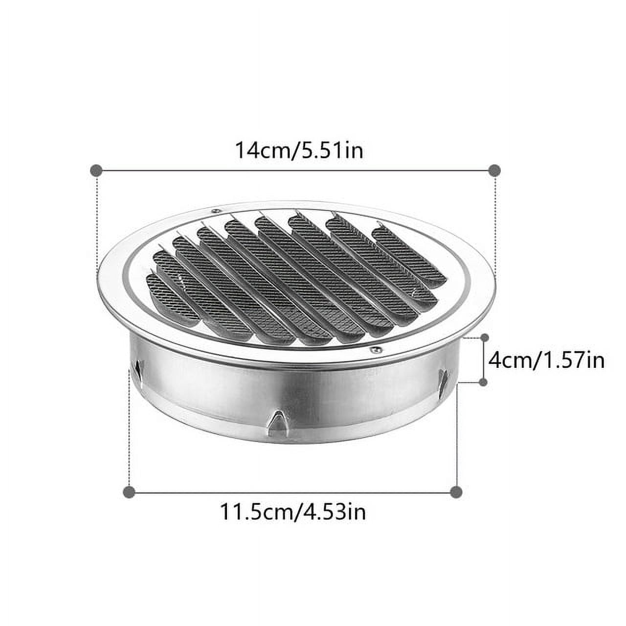 Stainless Steel Exterior Wall Air Vent Grille Round Ducting Ventilation ...
