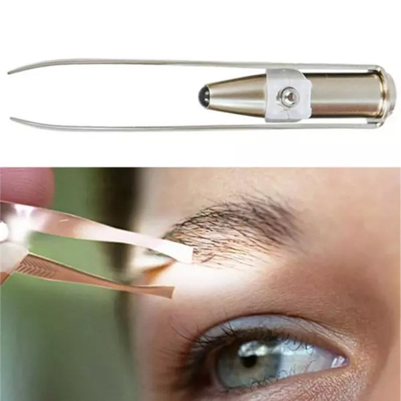 Zppruwei Precision Beauty Stainless Steel Eyebrow Tweezers with LED ...
