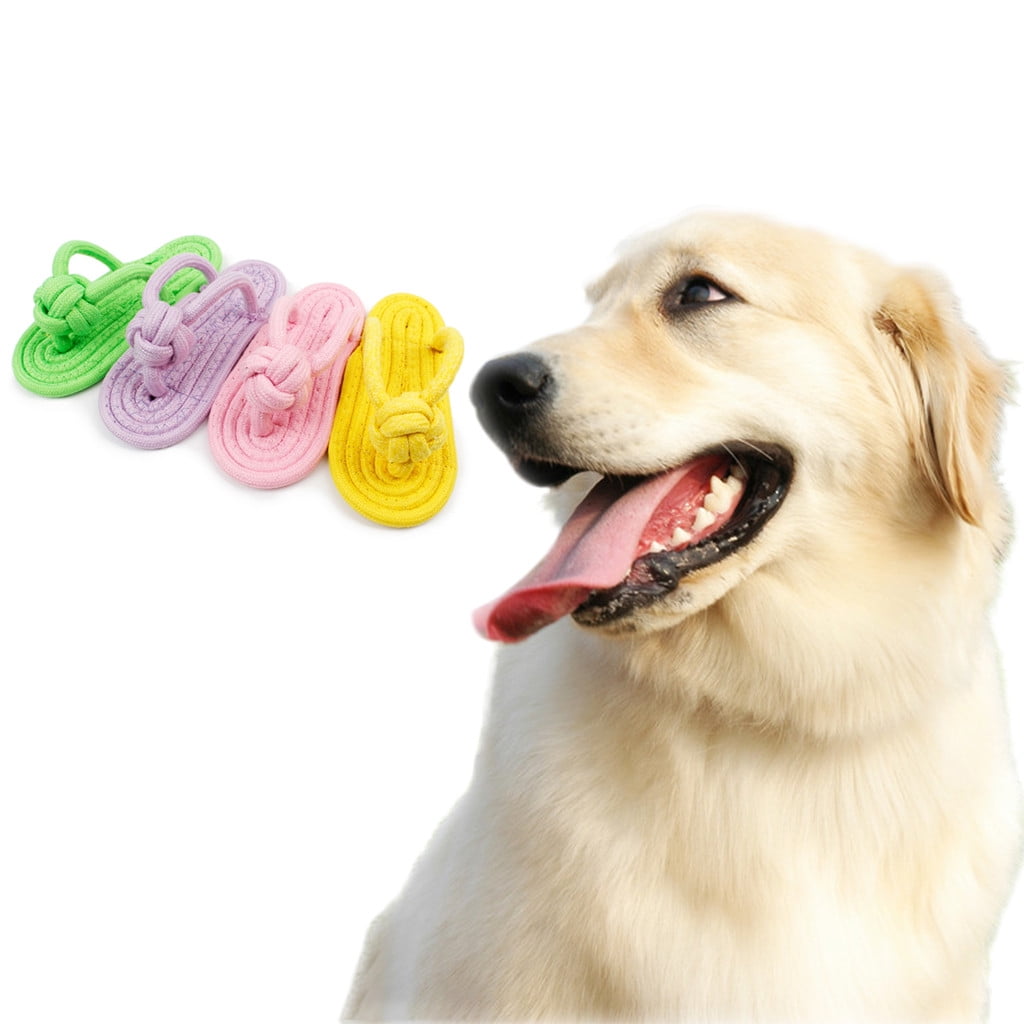 Grinding Wheel,Dog Chew Toys,Interactive Puppy Slippers,Durable Rope ...