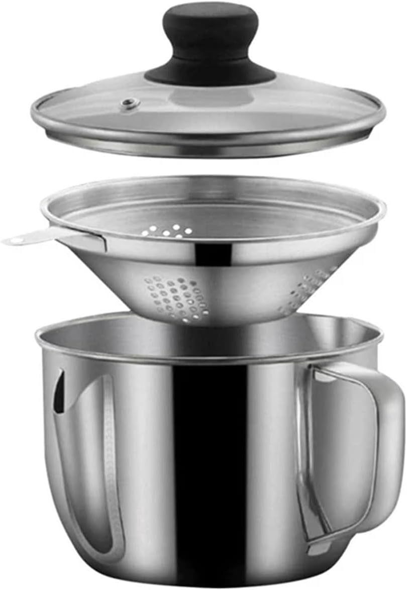Stainless Steel Fat Separator 1L/4 Cup, Gravy Grease With Strainer And ...