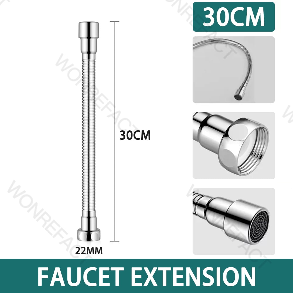 Stainless Steel Faucet Extension Tube Universal 720掳 Rotatable and Free ...