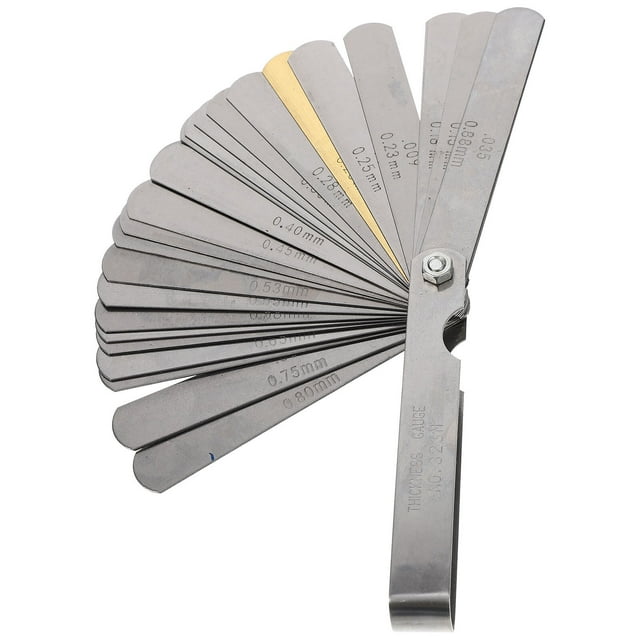 Stainless Steel Feeler Gauge Metric Guitar Filler Gauges for Valves Tool Measuring Thickness ...