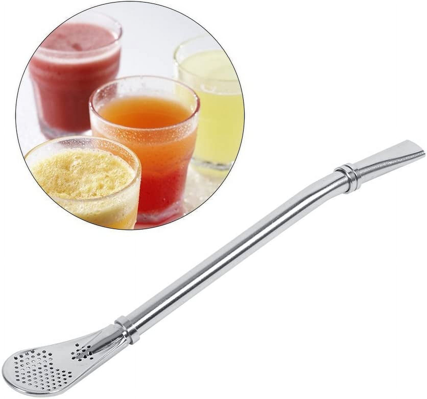 Stainless Steel Filter Straw, Silver Reusable Drinking Straw Filtered ...