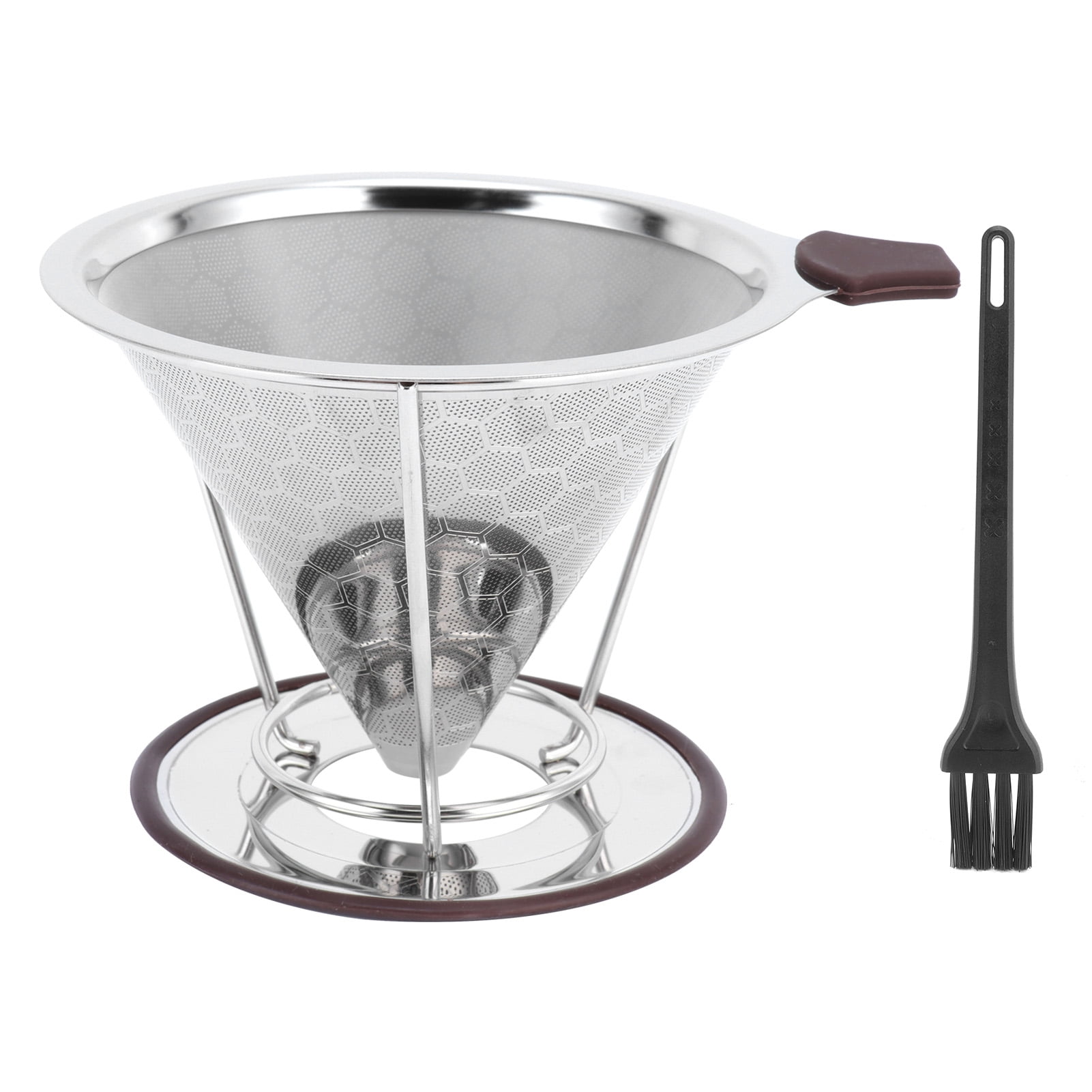 Stainless Steel Filter with Holder Coffee Filter Mesh Funnel Kitchen ...
