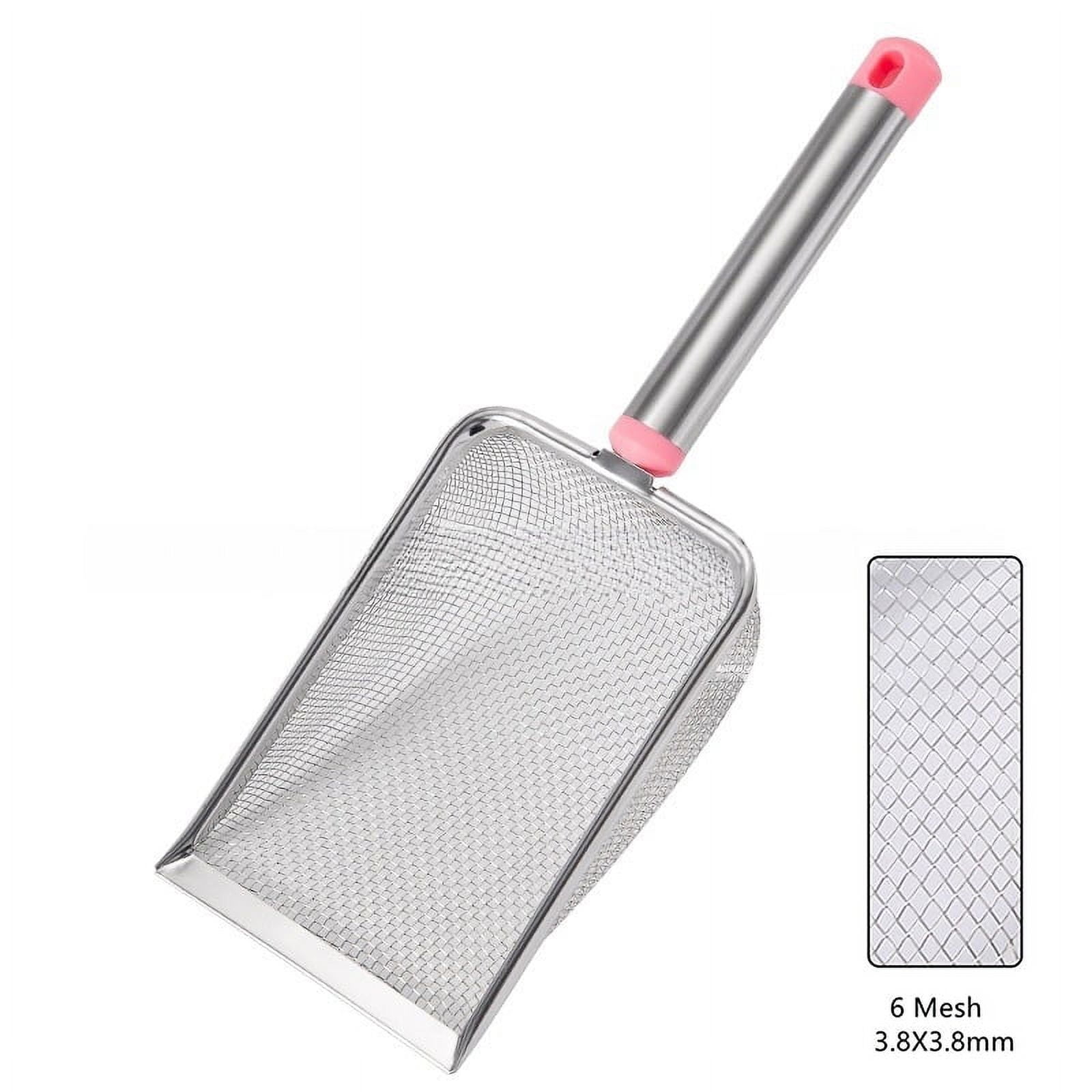 Stainless Steel Fine Mesh Cat Litter Scoop Easy To Clean Non-Stick ...