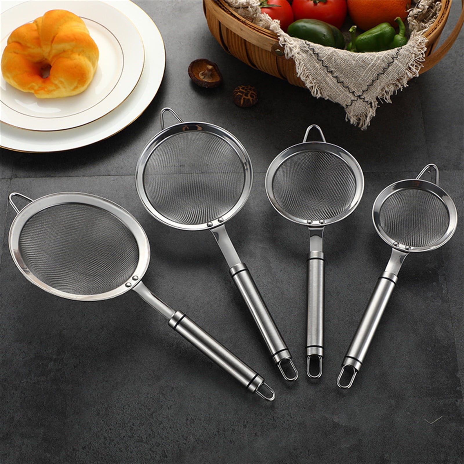Stainless Steel Fine Mesh Oil Skimmer Strainer Spoon - Multi-Functional ...