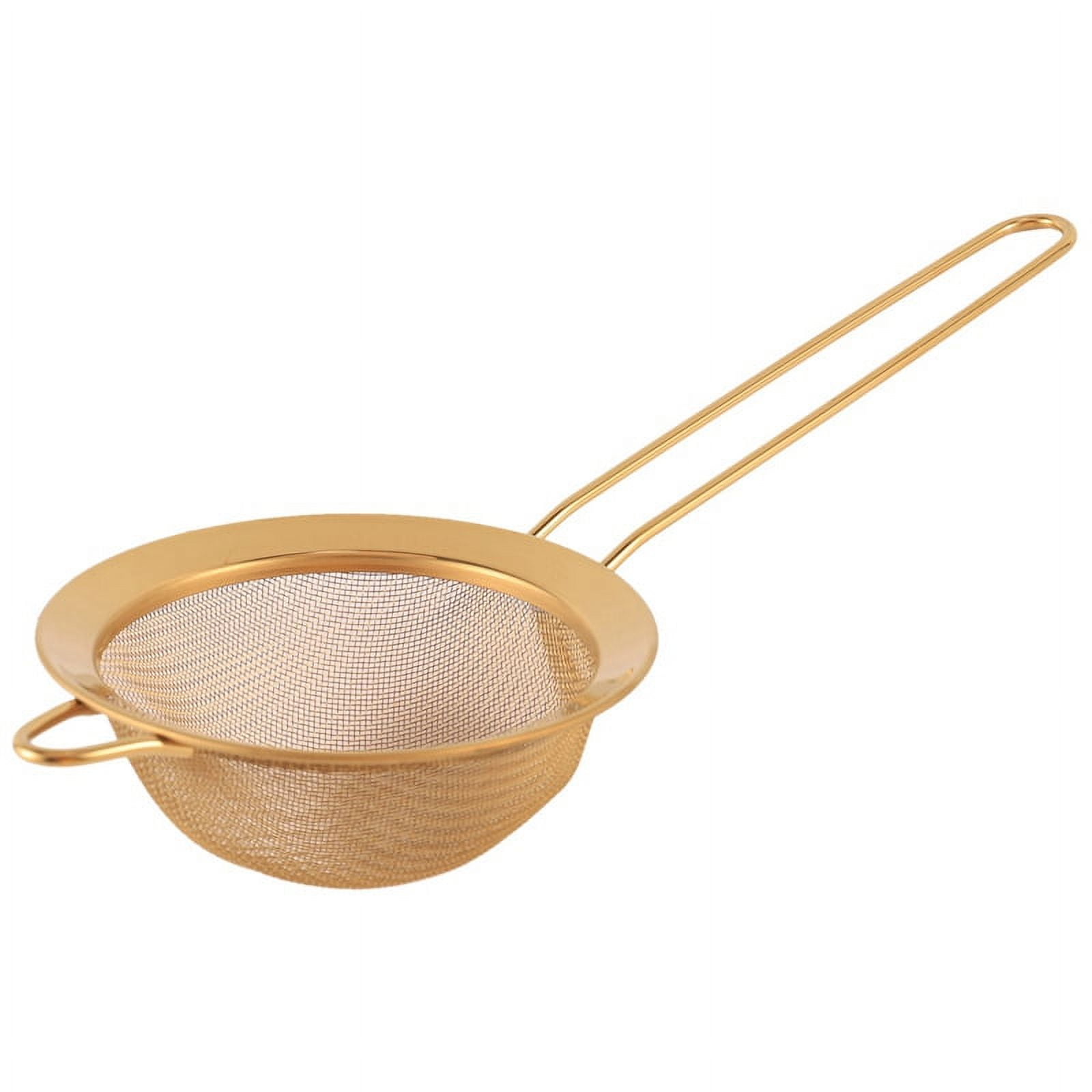 Stainless Steel Fine Mesh Oil Strainer Golden Sieve Colanders S ...