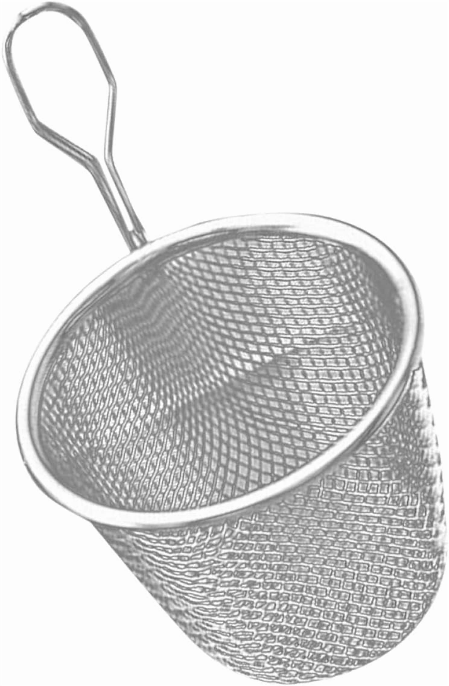 Stainless Steel Fine Mesh Strainer with Short Handle - Hot Pot & Noodle ...
