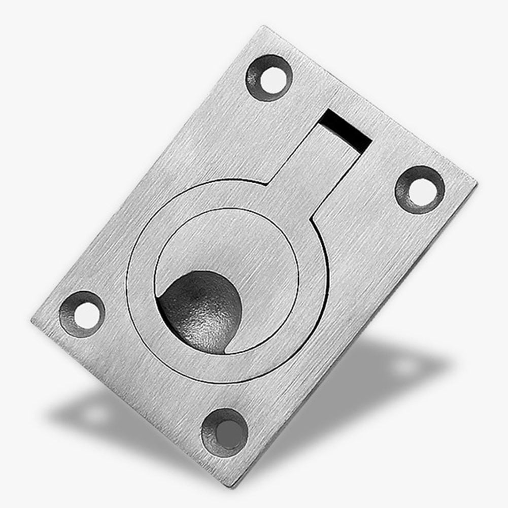 Stainless Steel Finger Flush Ring Pull Handle Cupboard Cabinet Trap ...