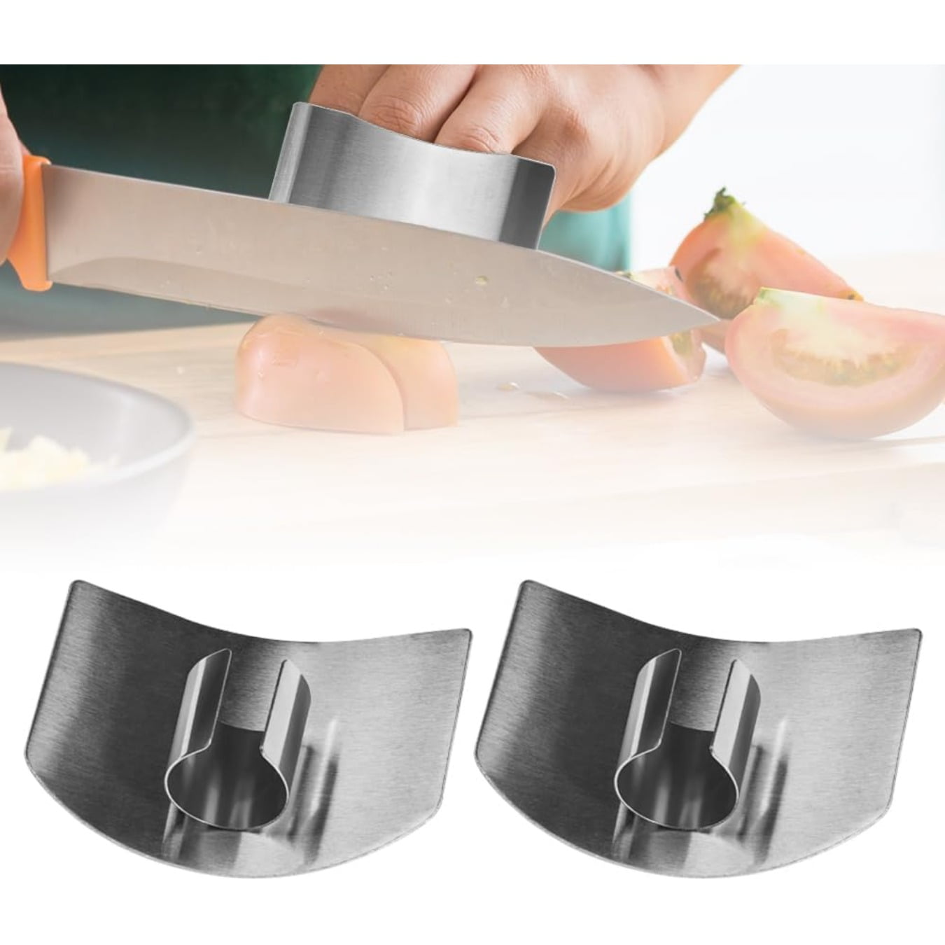 Stainless Steel Finger Guard, 2025 New Finger Guards for Cutting Food ...