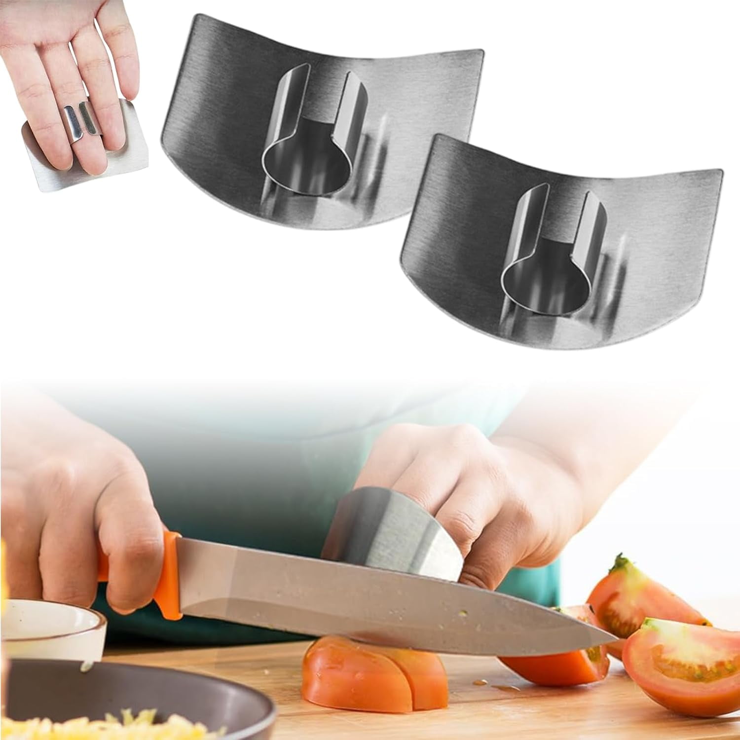 Stainless Steel Finger Guard, 2025 New Stainless Steel Cutting Finger ...