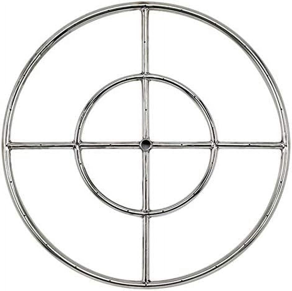 Stainless-Steel Fire Pit Burner Ring - Durable & Weatherproof, Natural ...