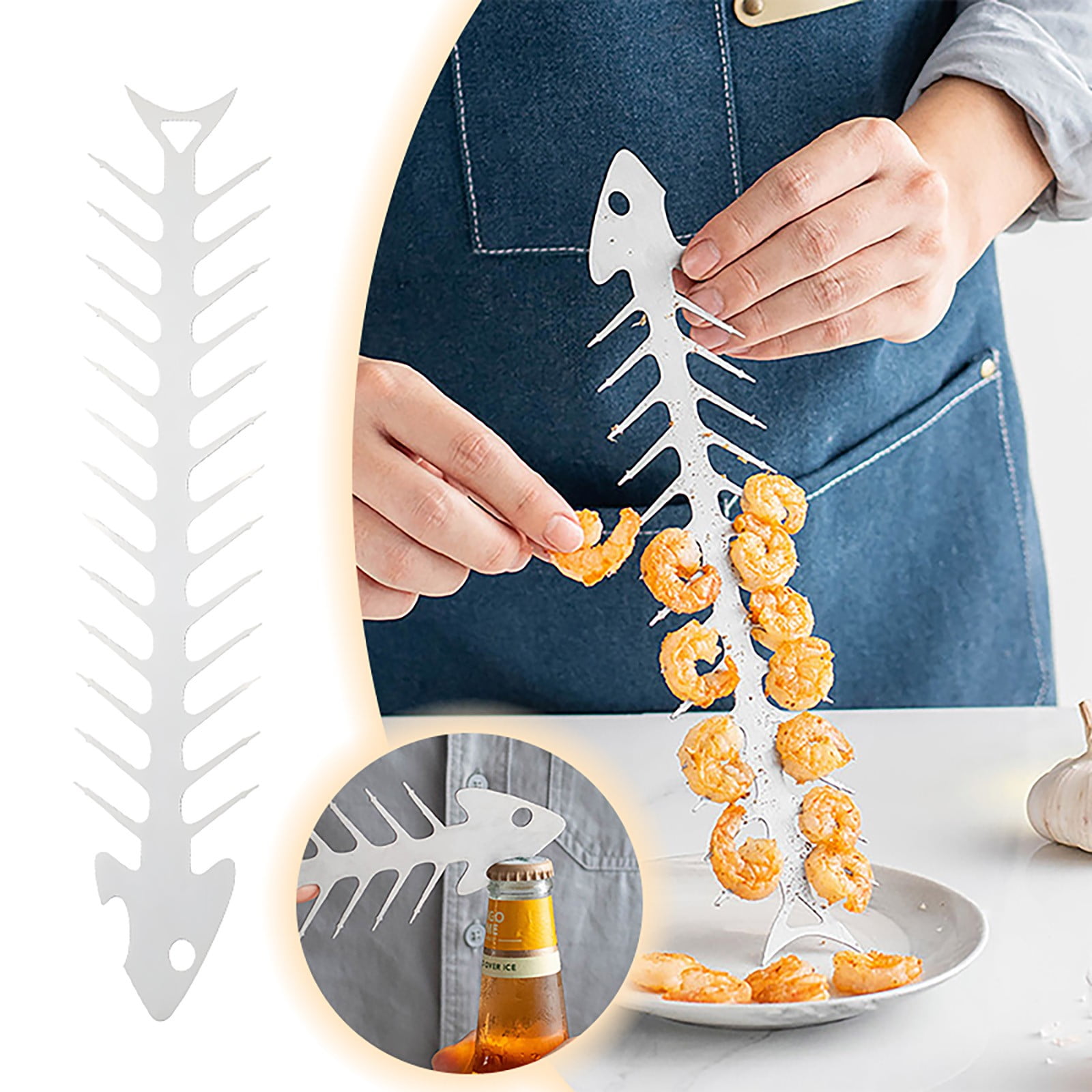 Stainless Steel Fishbone Grill Outdoor BBQ Barbecue Tools Tallest Grill ...