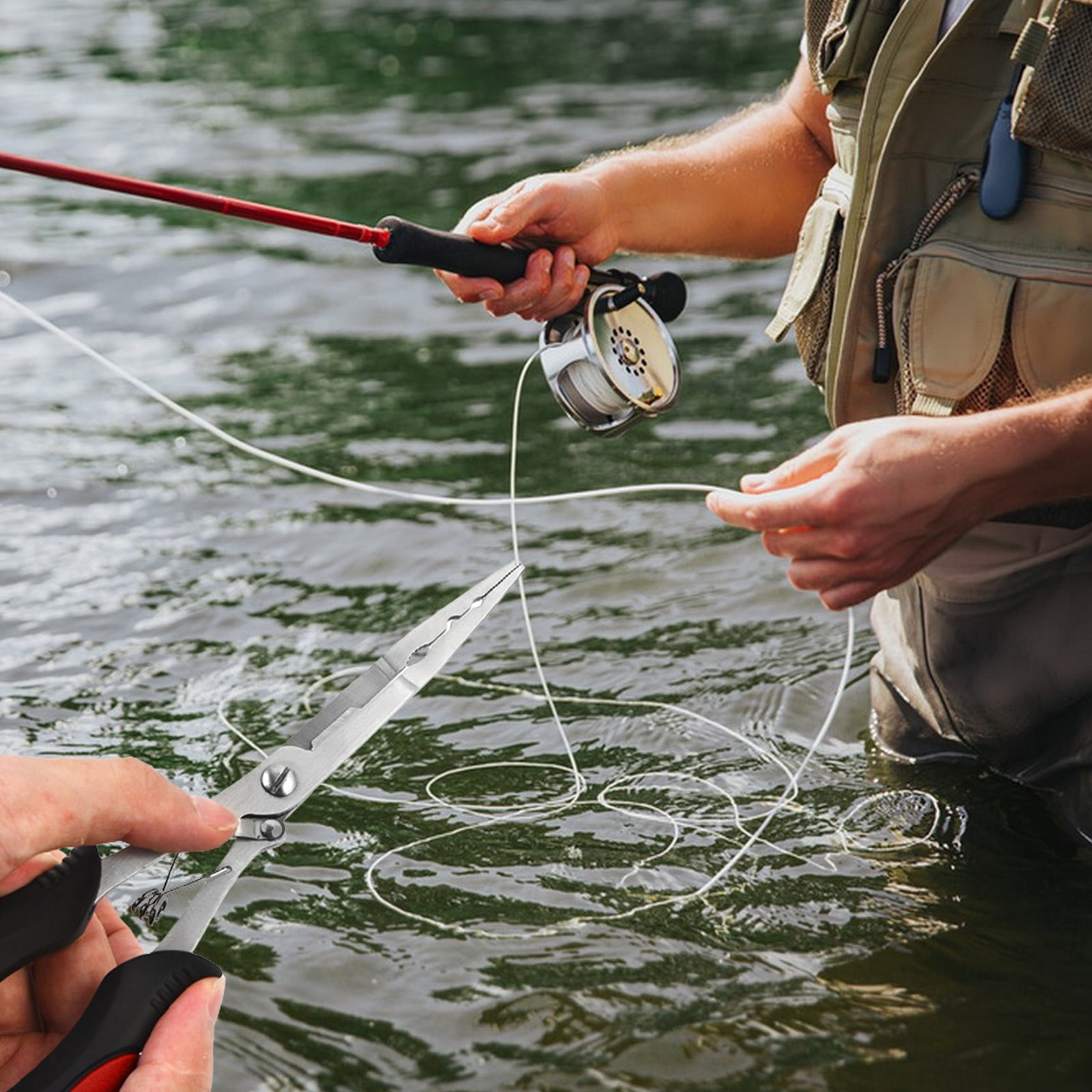 Stainless Steel Fishing Pliers, Fishing Needle Nose Pliers, Cut Fishing ...