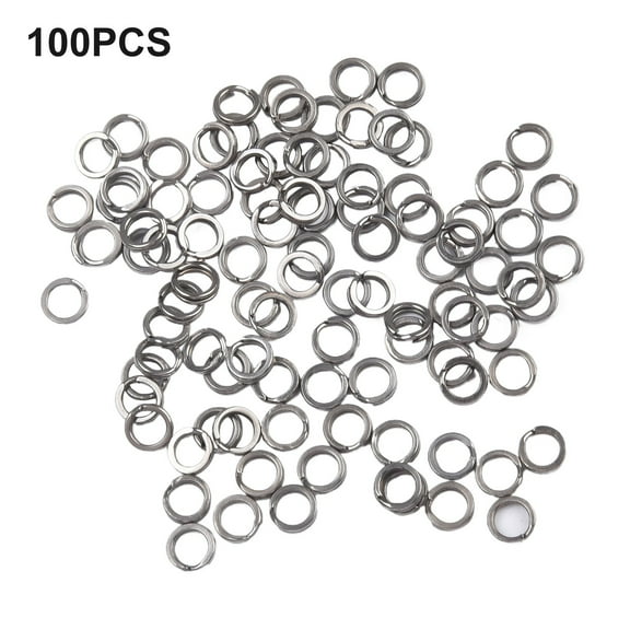 Uxcell 1.2mm x 9mm Fishing Split Rings, 50 Pack 304 Stainless Steel ...
