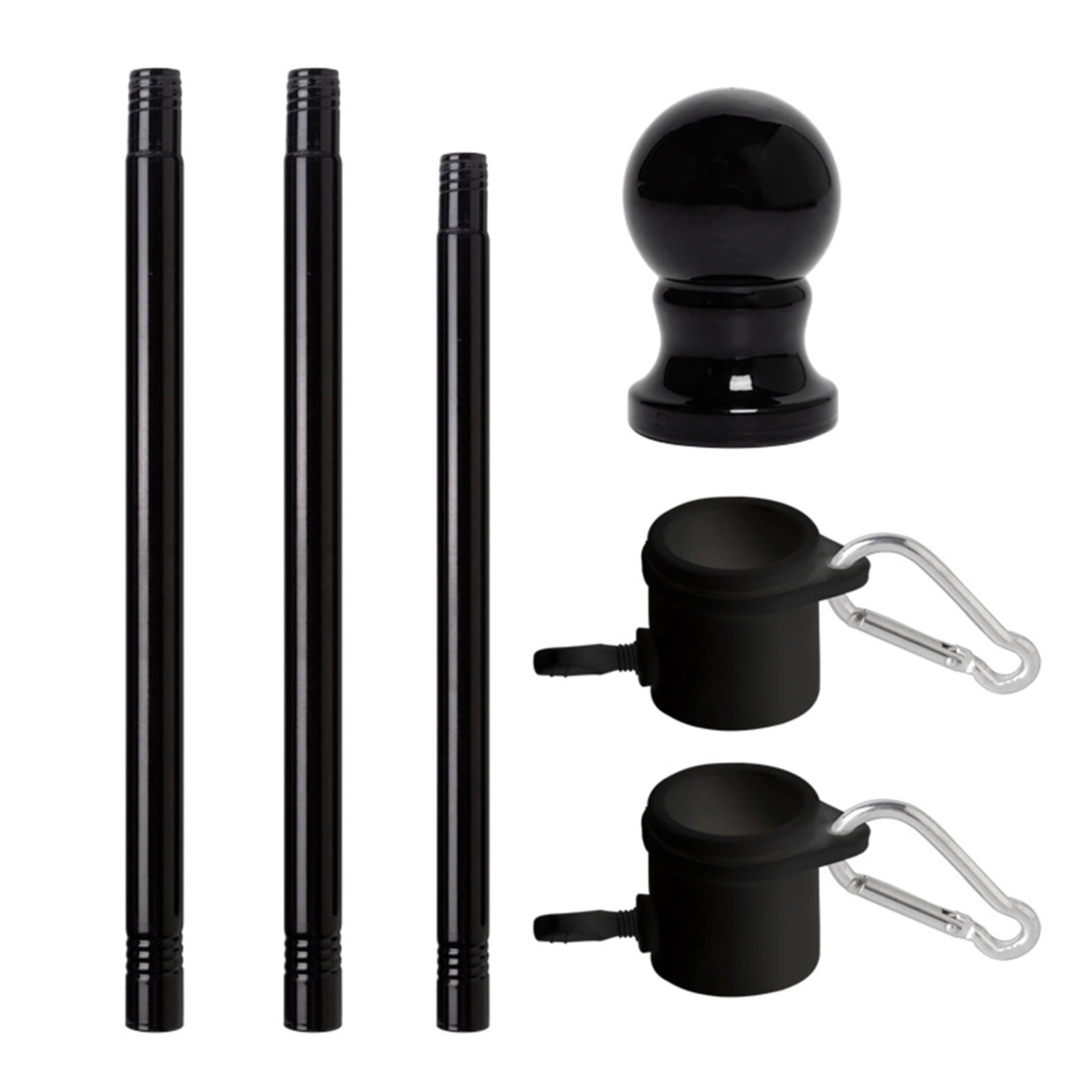 Stainless Steel Flag Pole Kit with Tangle-Free Swivel Ring Portable All ...