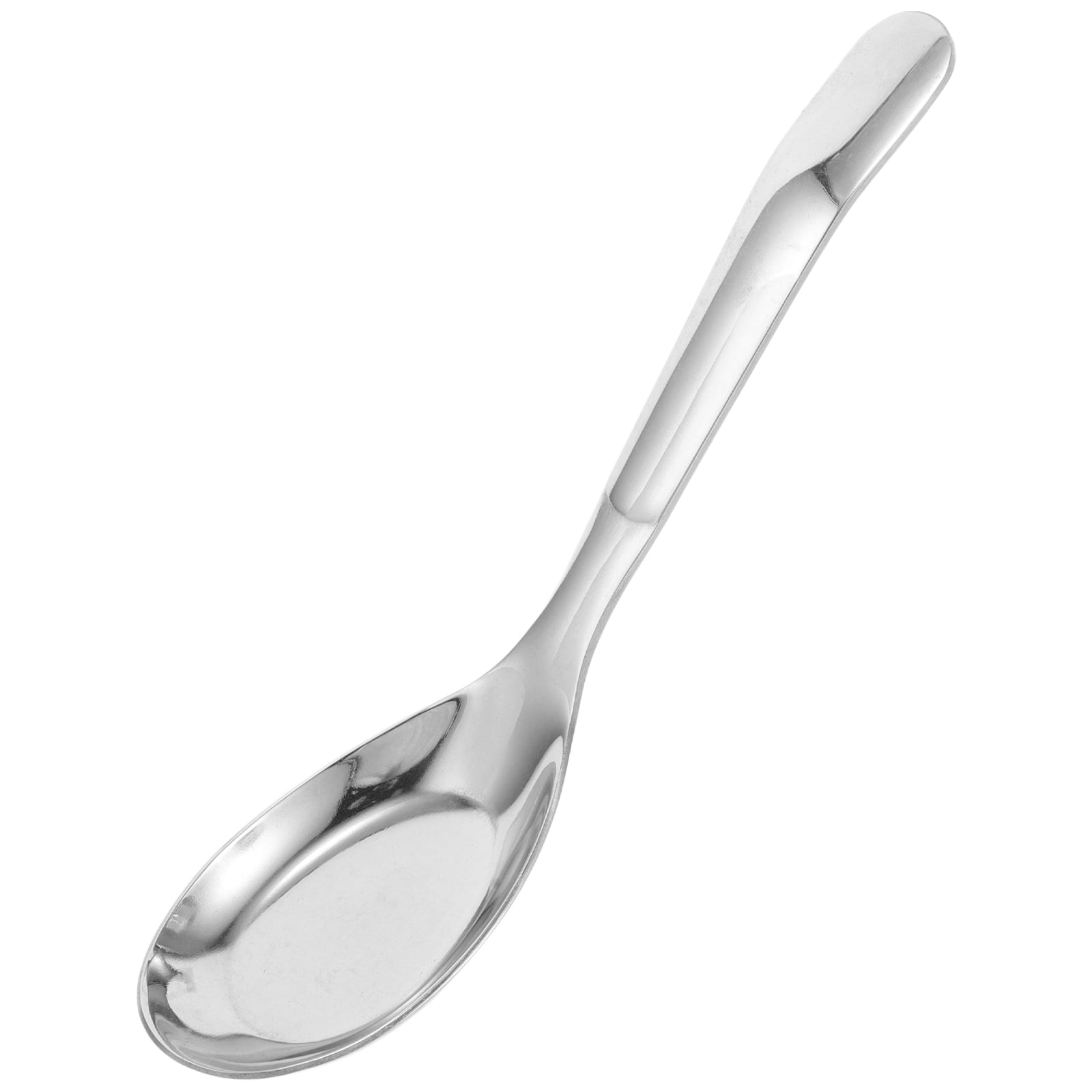 Stainless Steel Flat Bottom Dinner Spoons Flat Korean Spoons 5.3 Inch ...