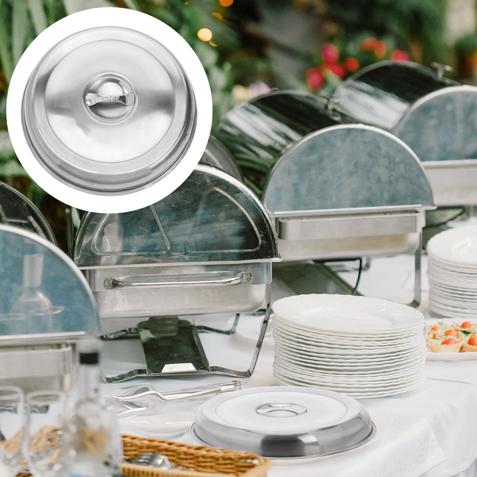 PENIKOKO 1Pcs 9.4x9.4x1.6in Round Food Cover for Sizzle Plate ...