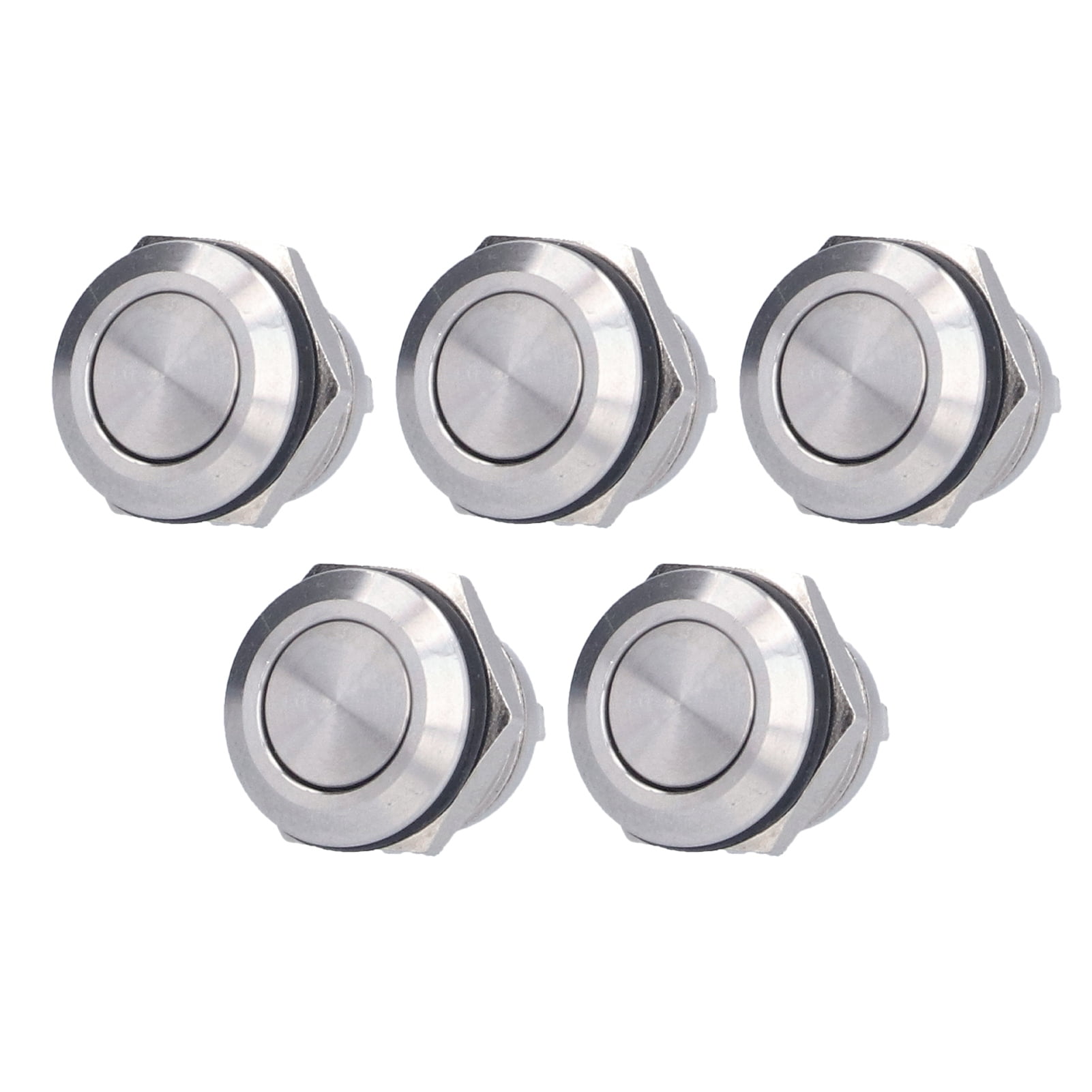 Stainless Steel Flat Top Button Switch, Waterproof 5Pcs Screw Terminal ...