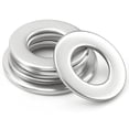 Stainless Steel Flat Washers, 100 Pack, #8, 7/16" OD, Metal Washers for ...