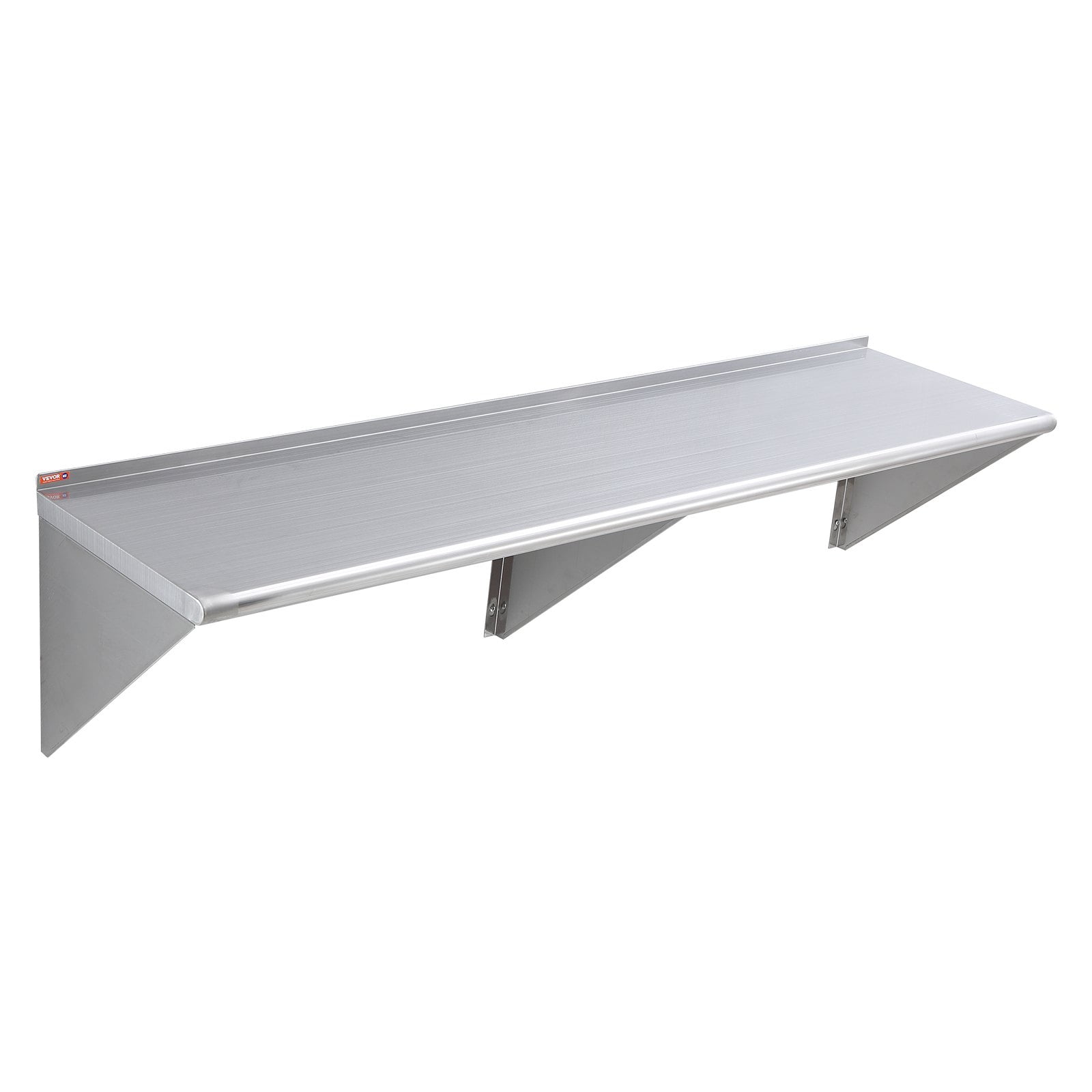 Stainless Steel Floating Shelf 18"x72", 500 lbs Load Capacity, Wall ...