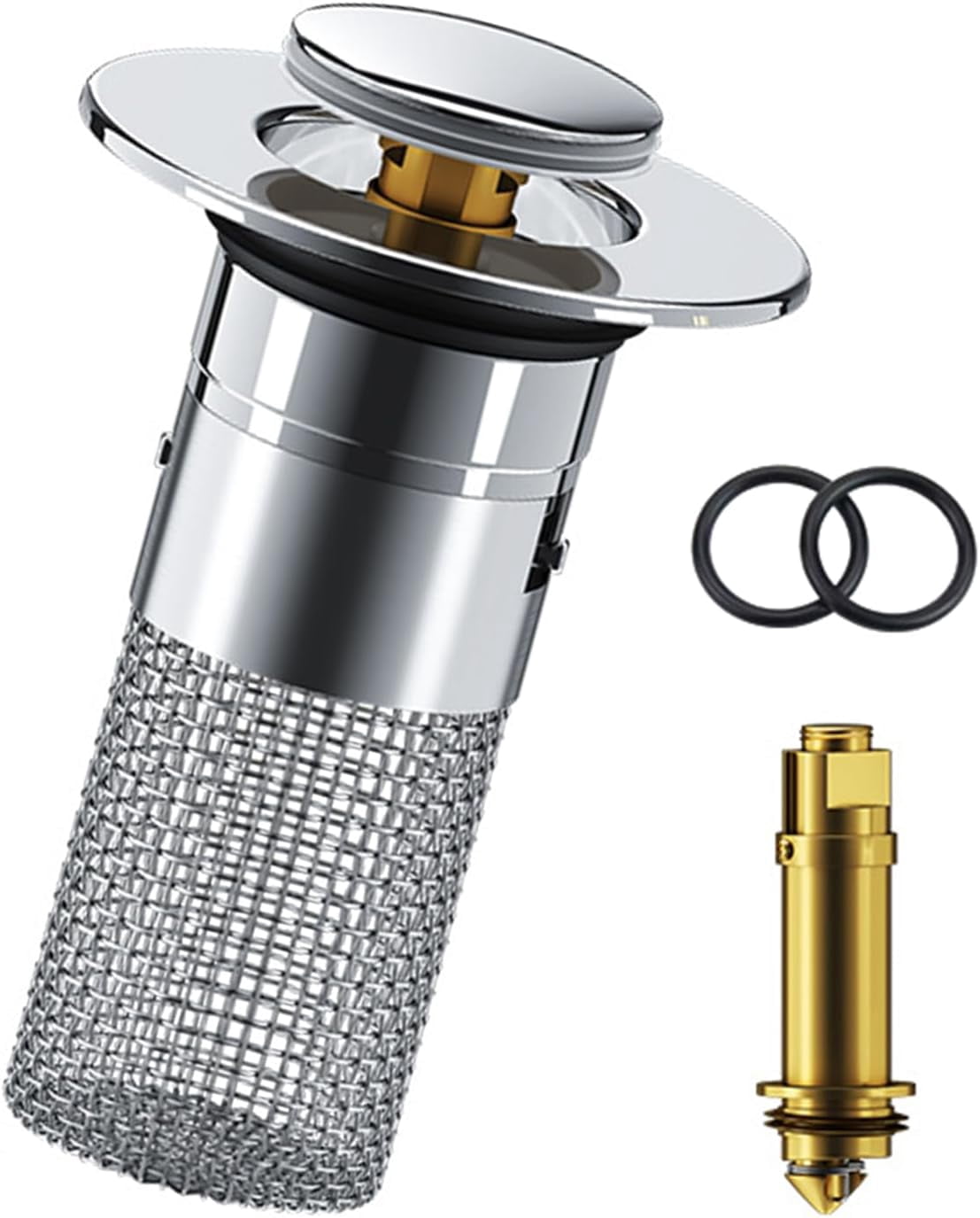 Stainless Steel Floor Drain Filter, Bathroom Sink Stopper Hair Catcher ...