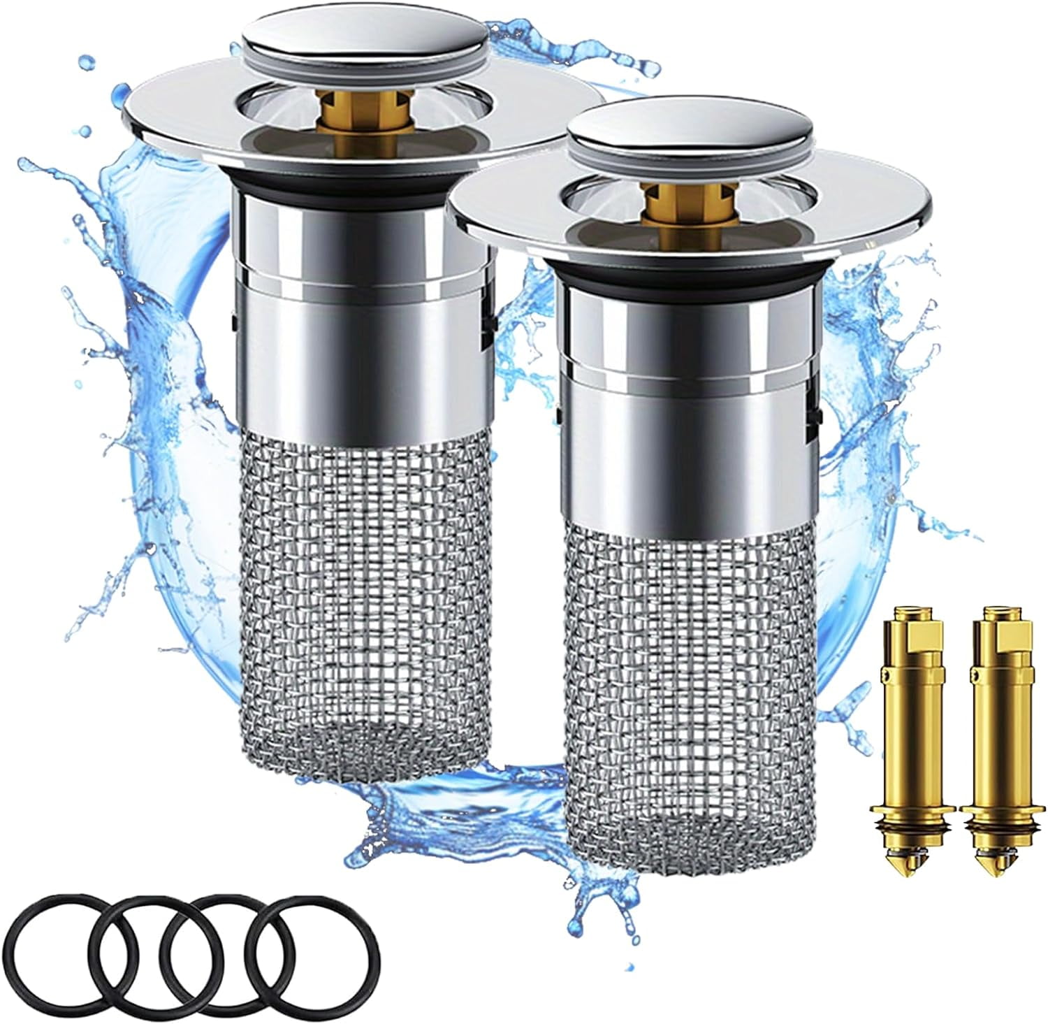 Stainless Steel Floor Drain Filter,Bathroom Sink Stopper Hair Catcher ...