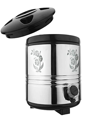 Stainless Steel Floral Printed Travel Office Water Dispenser Storage ...