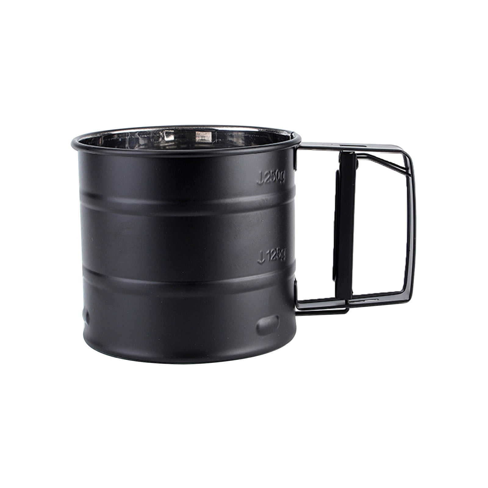 Stainless Steel Flour Sieve Cup | One-Hand Press Fine Mesh Baking ...