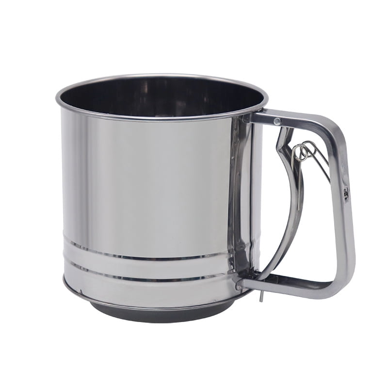 Stainless Steel Flour Sieve Cup Powder Sieve Mesh Kitchen Gadget for ...