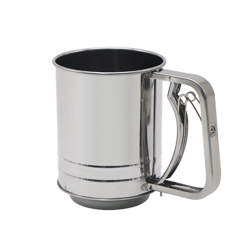 Stainless Steel Flour Sieve Cup Powder Sieve Mesh Kitchen Gadget for ...