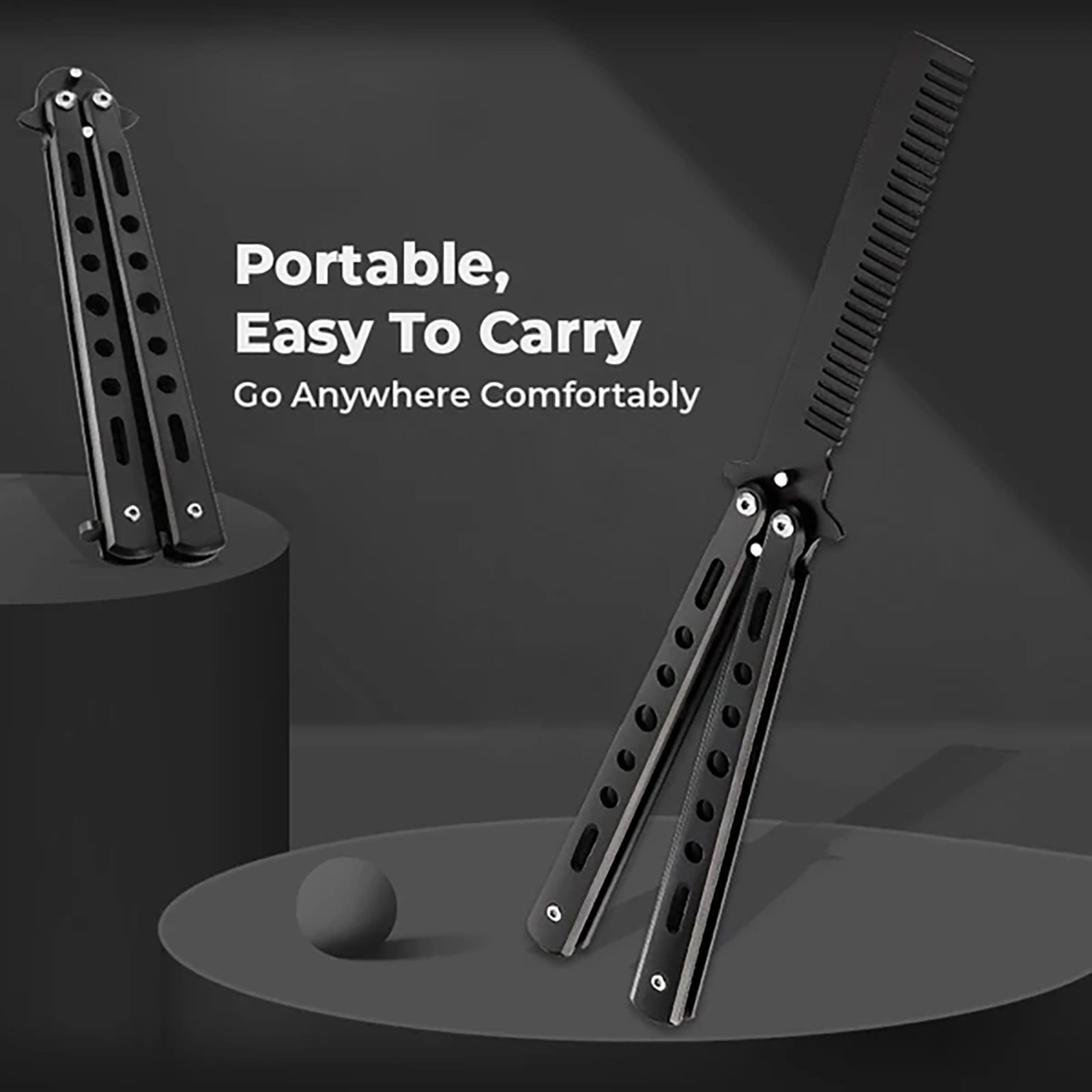 Stainless Steel Foldable Practice Comb - 8.66" Knife-Style Training ...