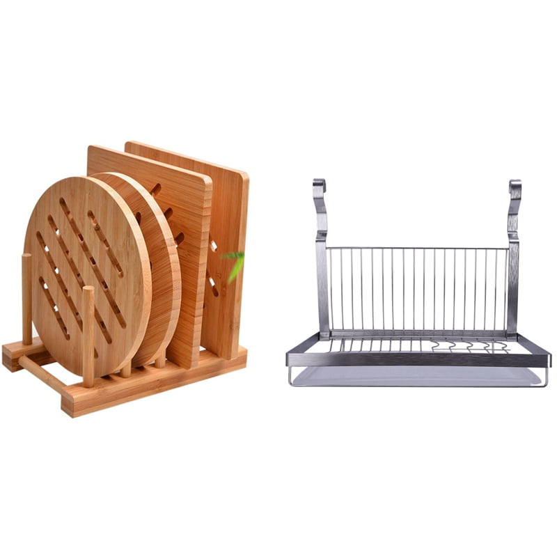 Stainless Steel Folding Hanging Dish Rack Draining Bowl Rack with ...