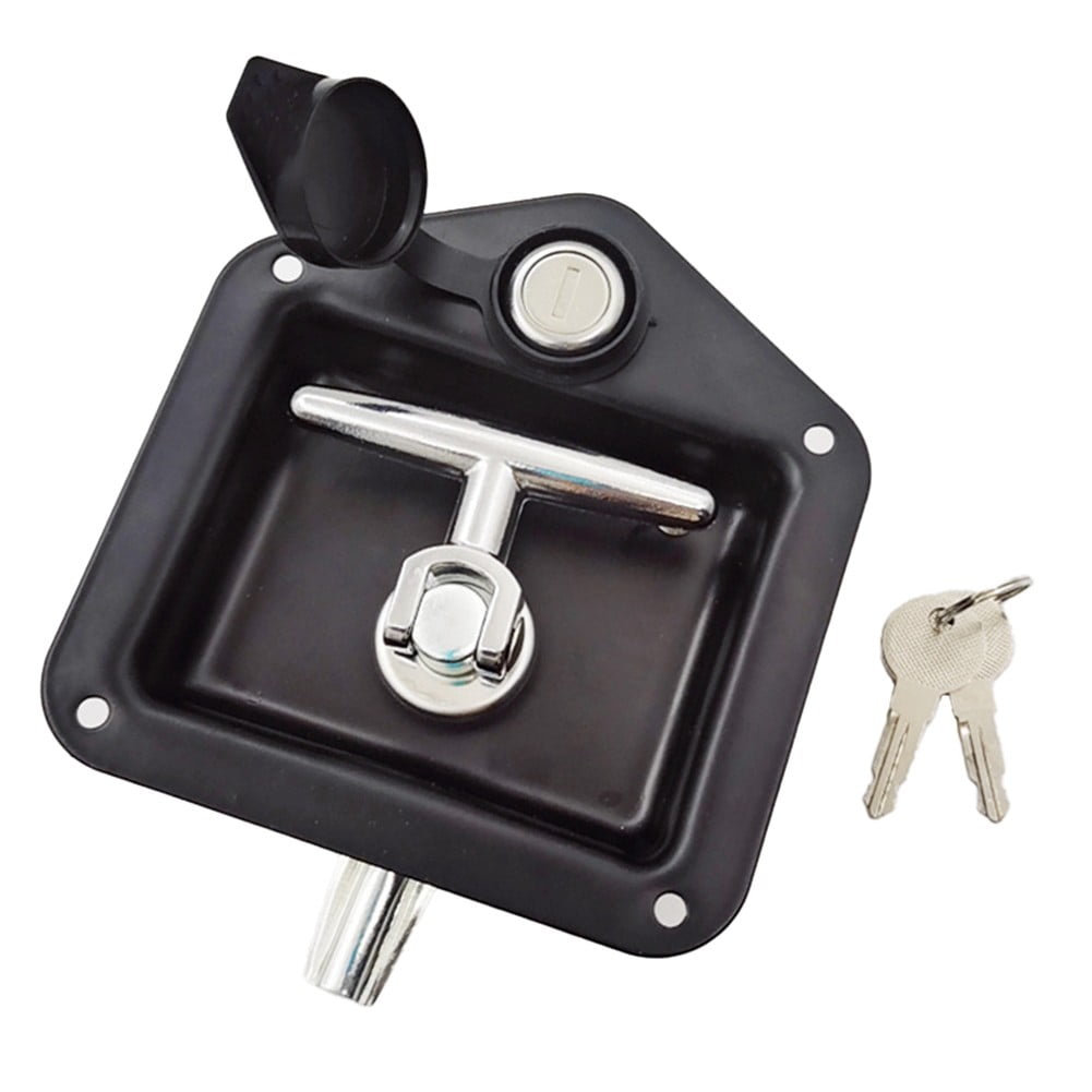 Stainless Steel Folding T-Handle Lock Truck Trailer Door Latch With 2 ...