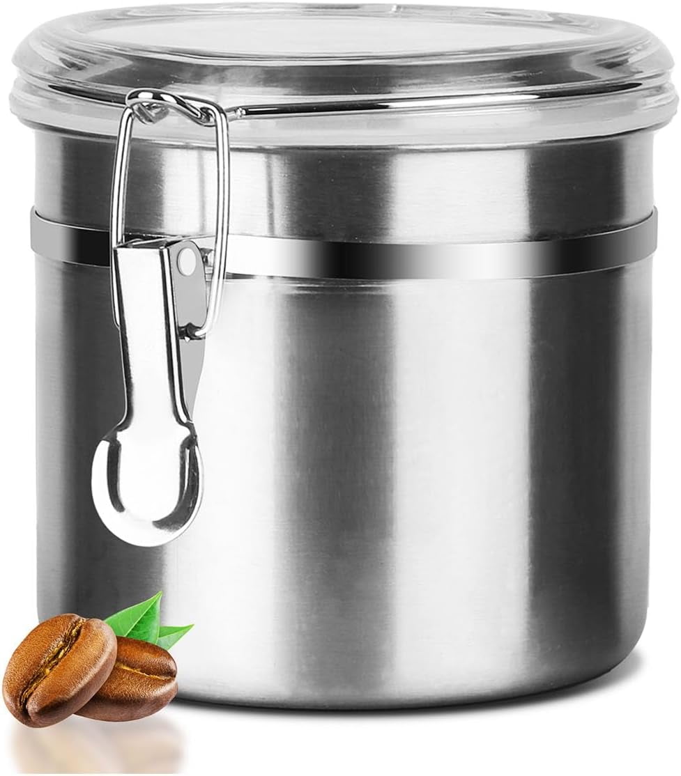 Stainless Steel Food Container with Clear Lids Airtight Container 1.2L ...