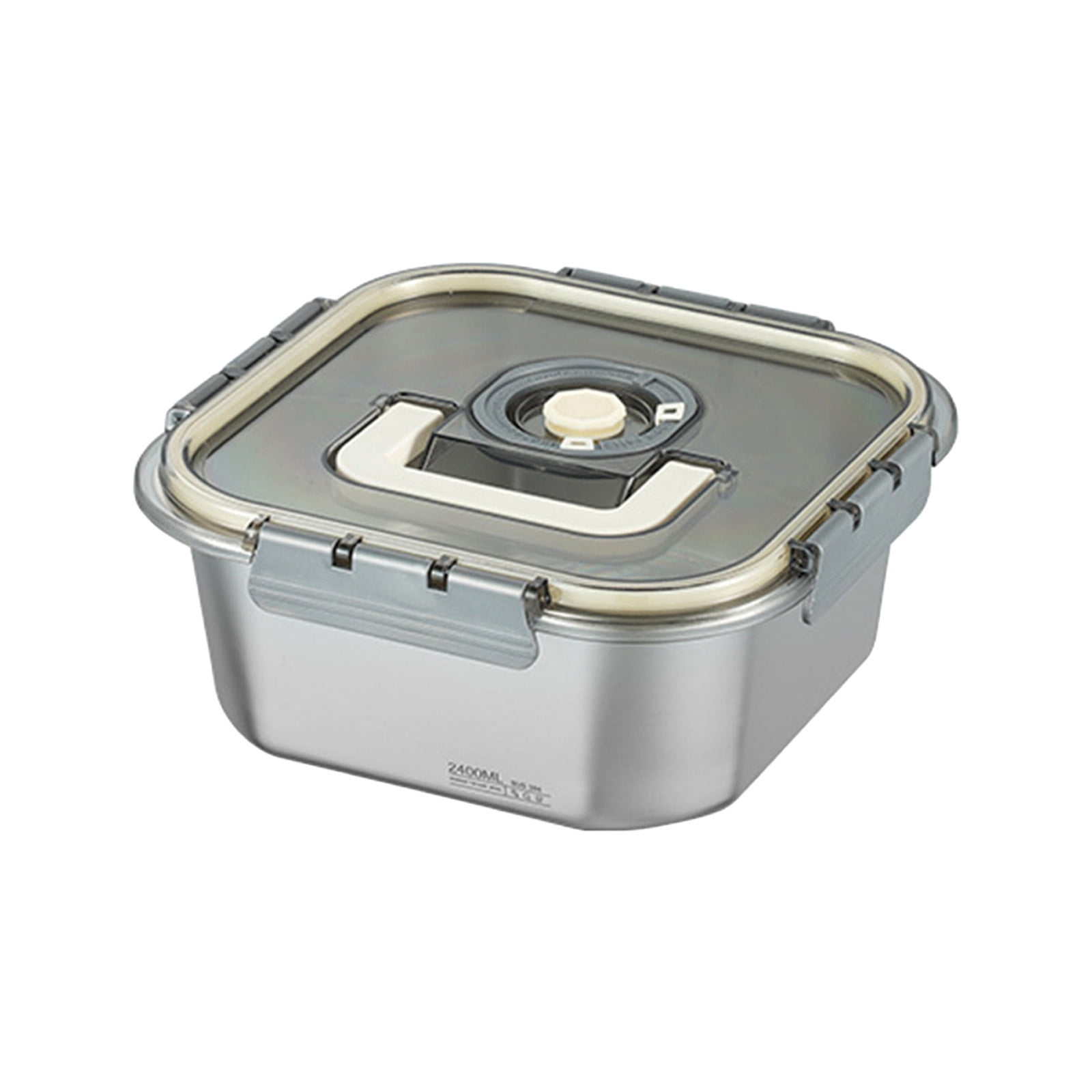 Stainless Steel Food Containers, 7×7" Square Fridge Storage Freezer Box ...