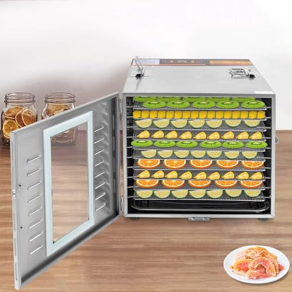Stainless Steel Food Dehydrator 10 Trays, 1000W Electric Food Dryer ...