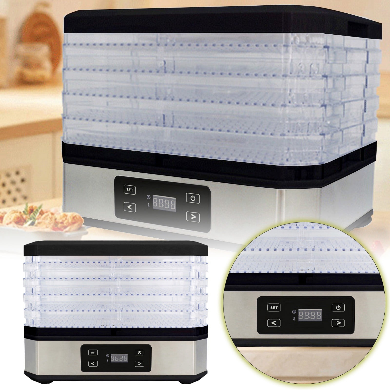 Stainless Steel Food Dehydrator For Home Use 110V Ideal For Drying ...