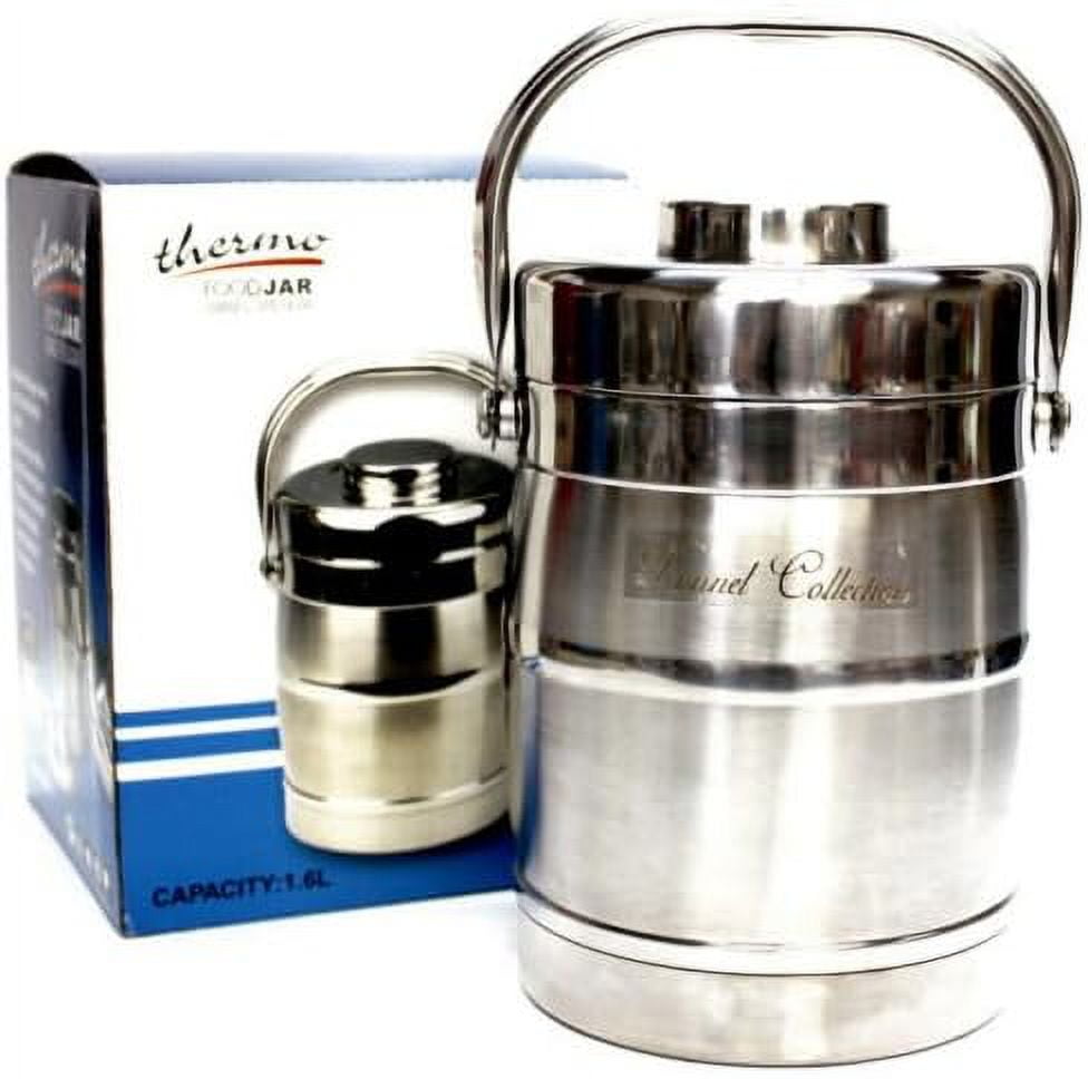 Stainless Steel Food Jug Flask Jar Wide Mouth Thermos 54.1 Fl Oz W/2 ...