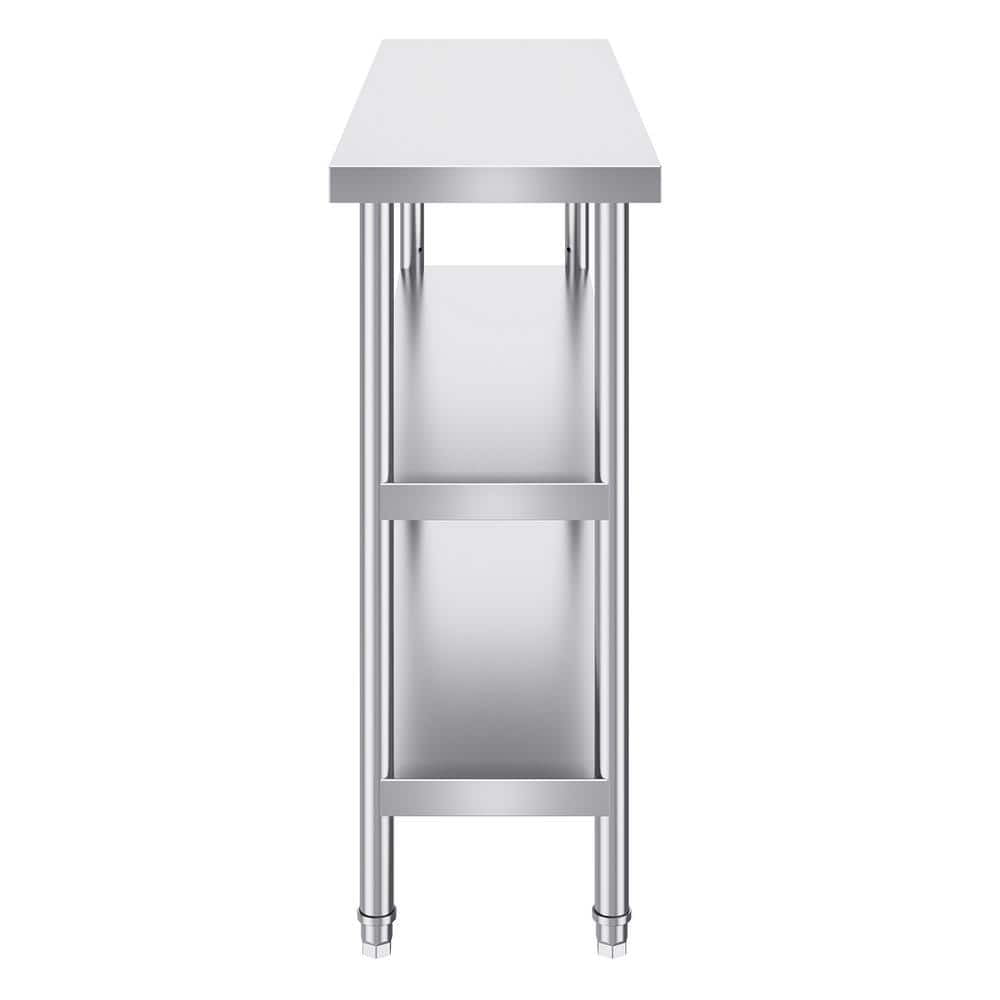 Stainless Steel Food Prep Table-14 x 48 x 34 in. Commercial Kitchen ...