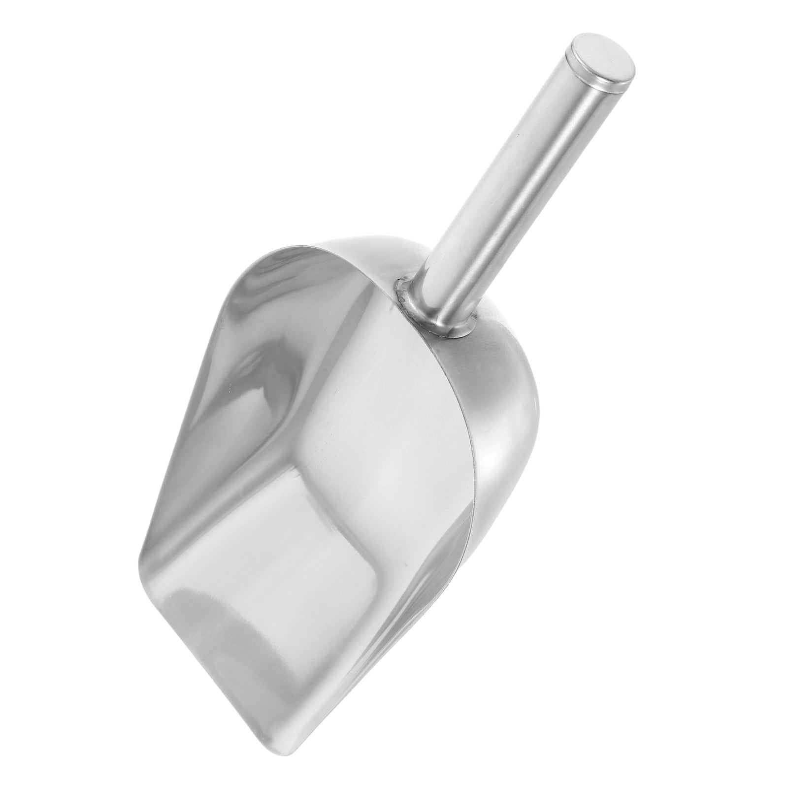 Stainless Steel Ice Scoop Metal Round Bottom Pet Food Scooper Kitchen ...