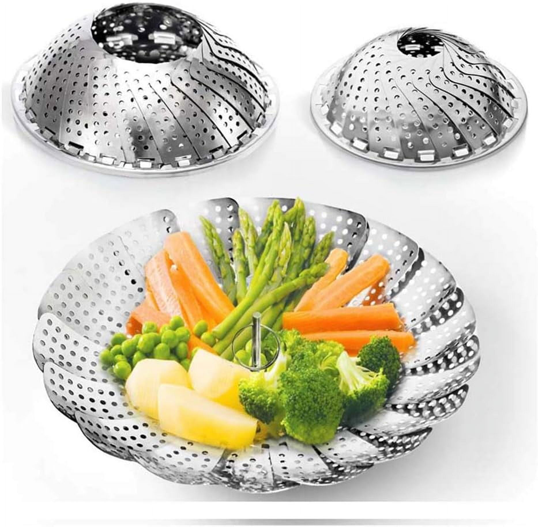 Stainless Steel Food Steamer Steaming Rack Basket Drawer Insert Kitchen ...