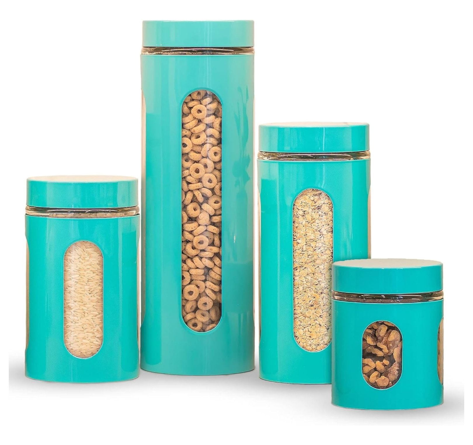 Stainless Steel Food Storage Canisters For Kitchen | 4 Piece Set of ...