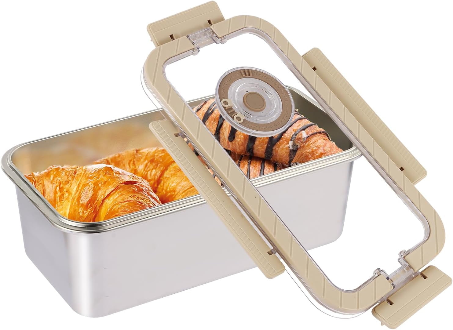 Stainless Steel Food Storage Container with Lid - Airtight Metal Meal ...
